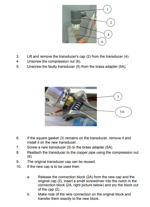 How to replace the Pressure Transducer – Tuttnauer